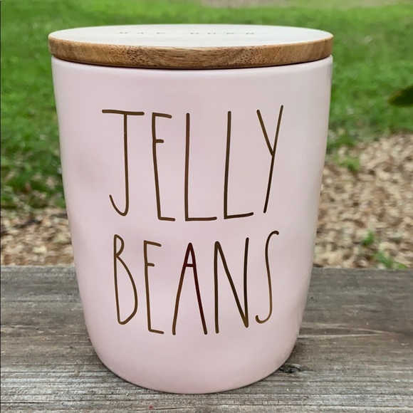 Rae Dunn | Other | Vhtf New Rae Dunn Pink Jelly Beans Cellar Canister ...